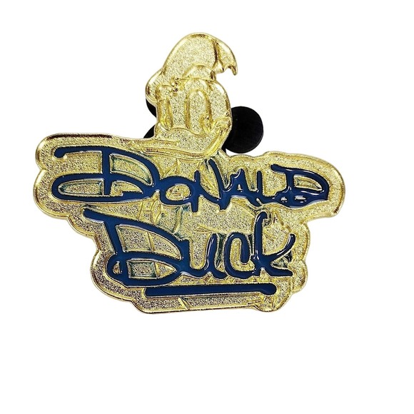 Disney | Jewelry | Donald Duck Gold Signature Autograph Disney Lapel ...